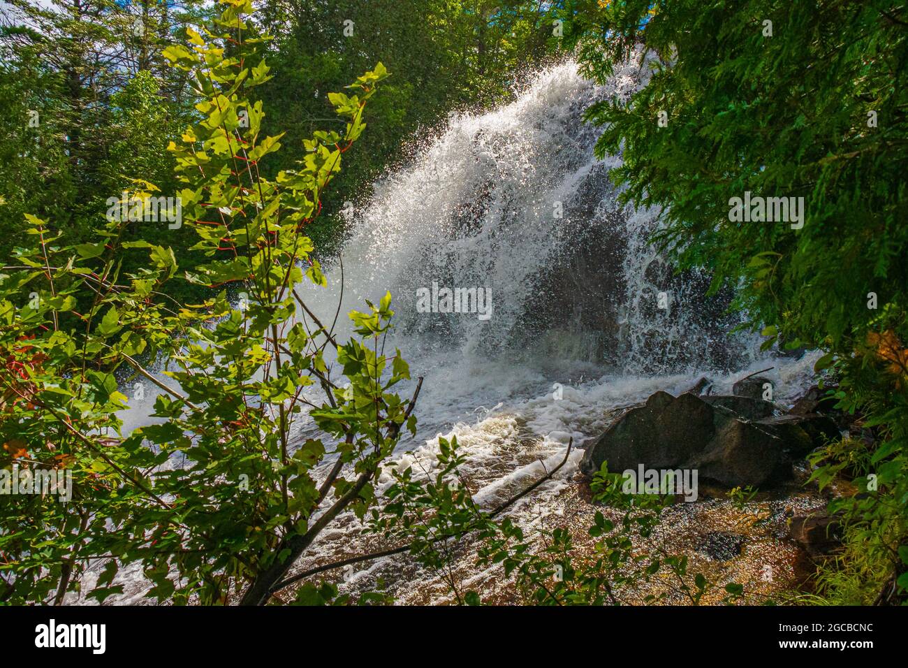 High Falls Algonquin Highlands Algonquin National Park Ontario Canada ...
