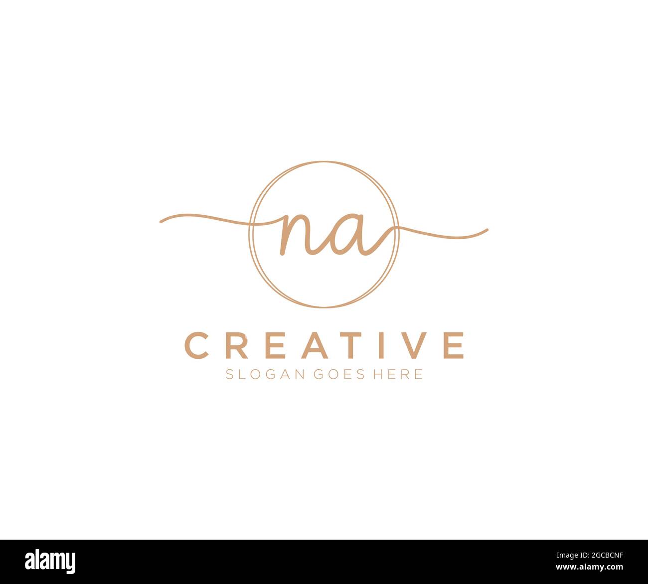 NA Feminine logo beauty monogram and elegant logo design, handwriting ...
