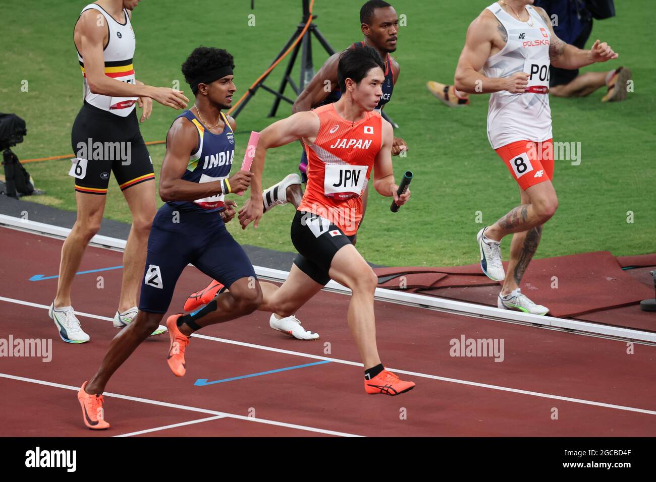 Tokyo, Japan. 6th Aug, 2021. (L-R) Amoj Jacob (IND), Aoto Suzuki (JPN ...