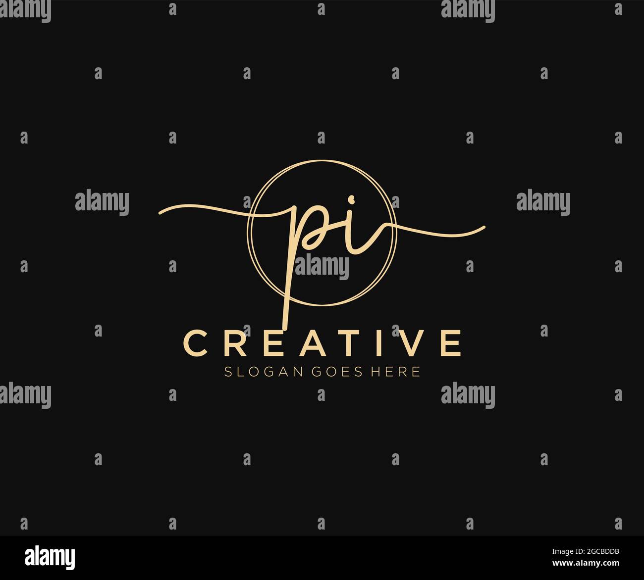 Pi minimal logo design hi-res stock photography and images - Alamy