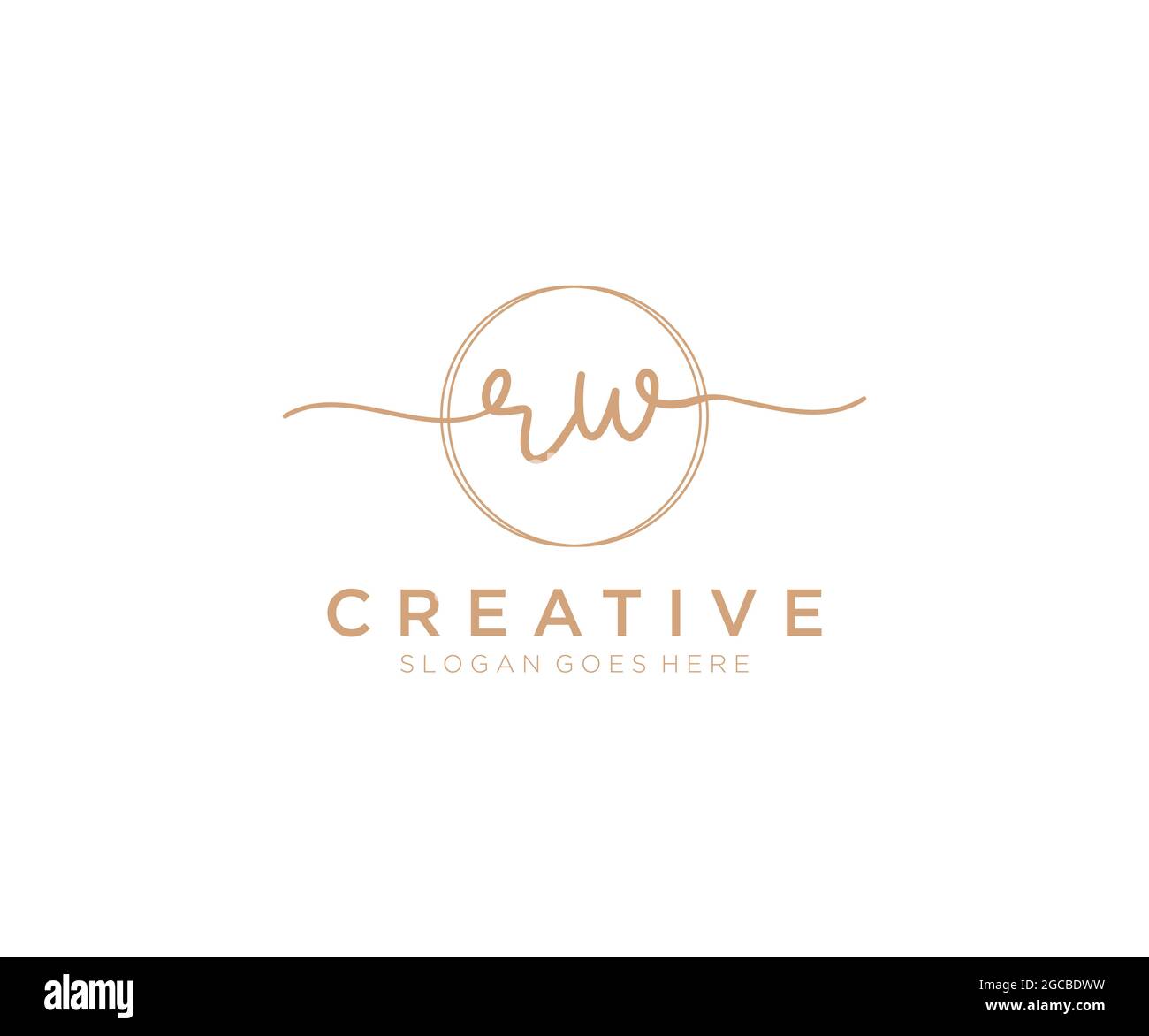 Rw minimal logo hi-res stock photography and images - Alamy