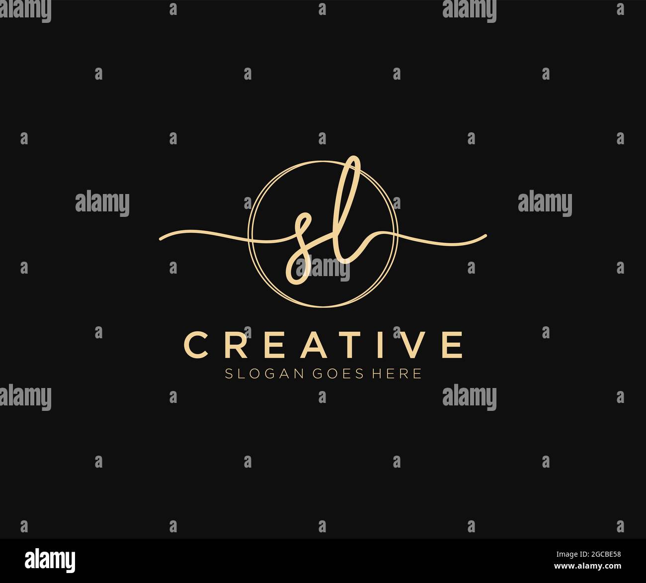 Sl minimal logo Stock Vector Images - Alamy