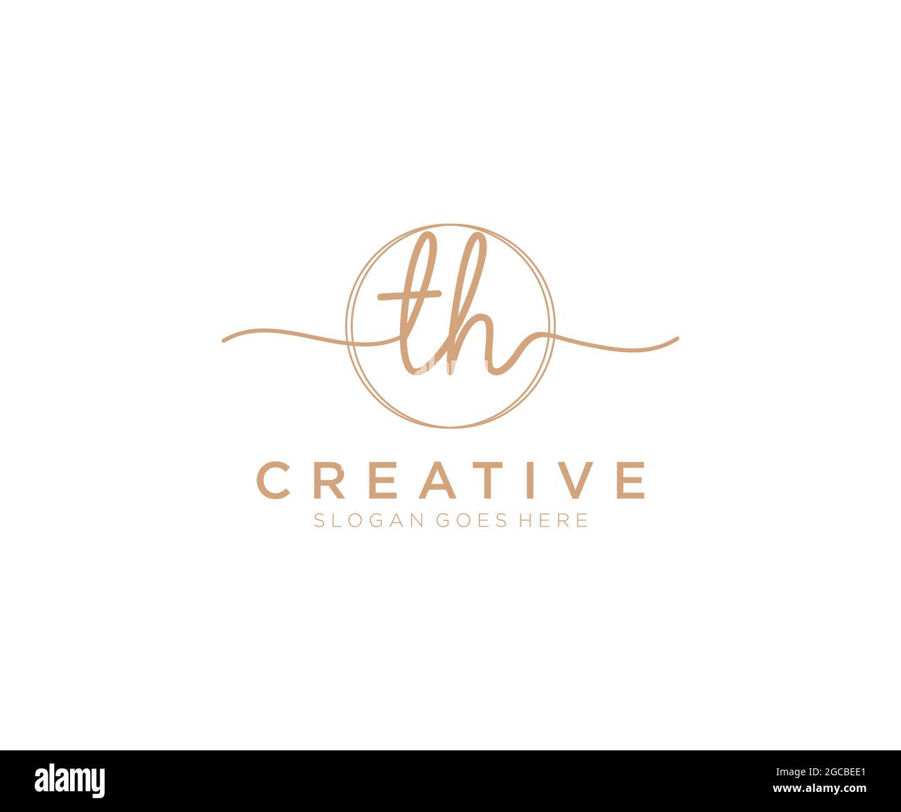 TH Feminine logo beauty monogram and elegant logo design, handwriting ...