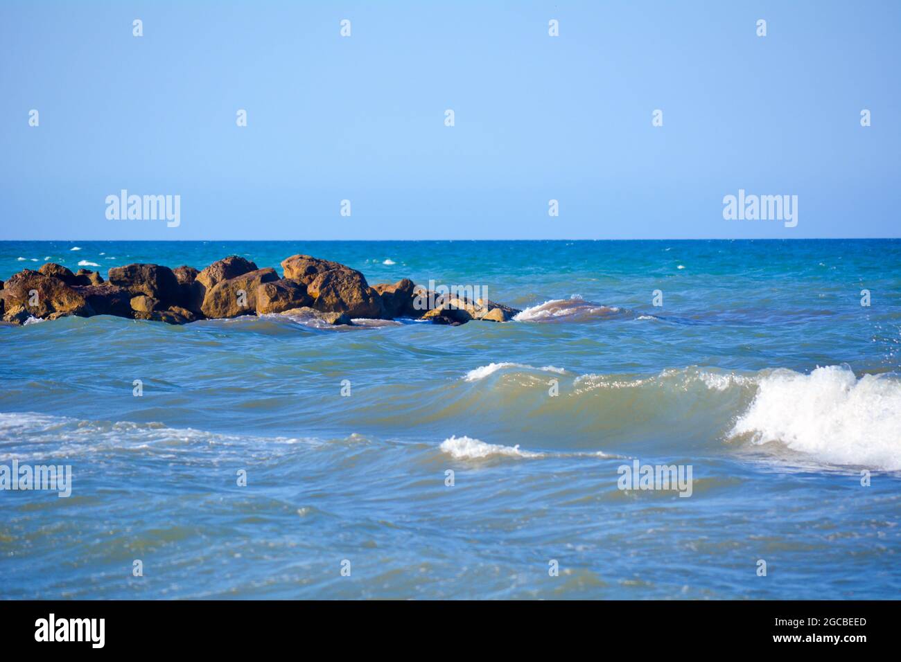 beautiful views of the sea and the landscape in the beach of oliva ...