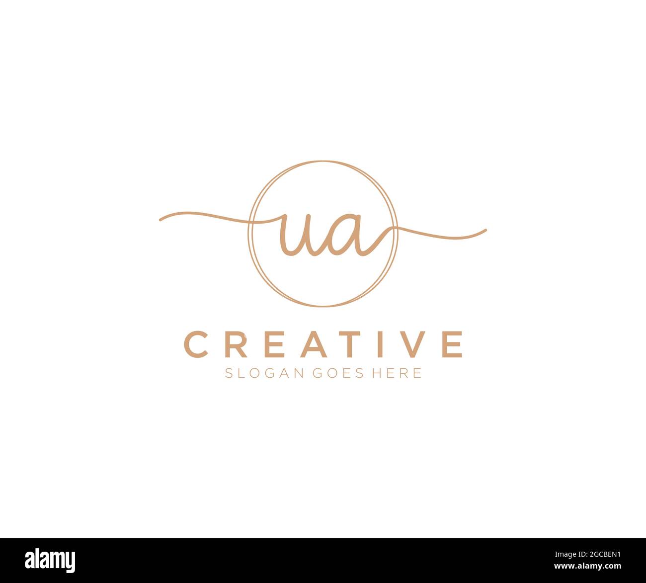 UA Feminine logo beauty monogram and elegant logo design, handwriting ...