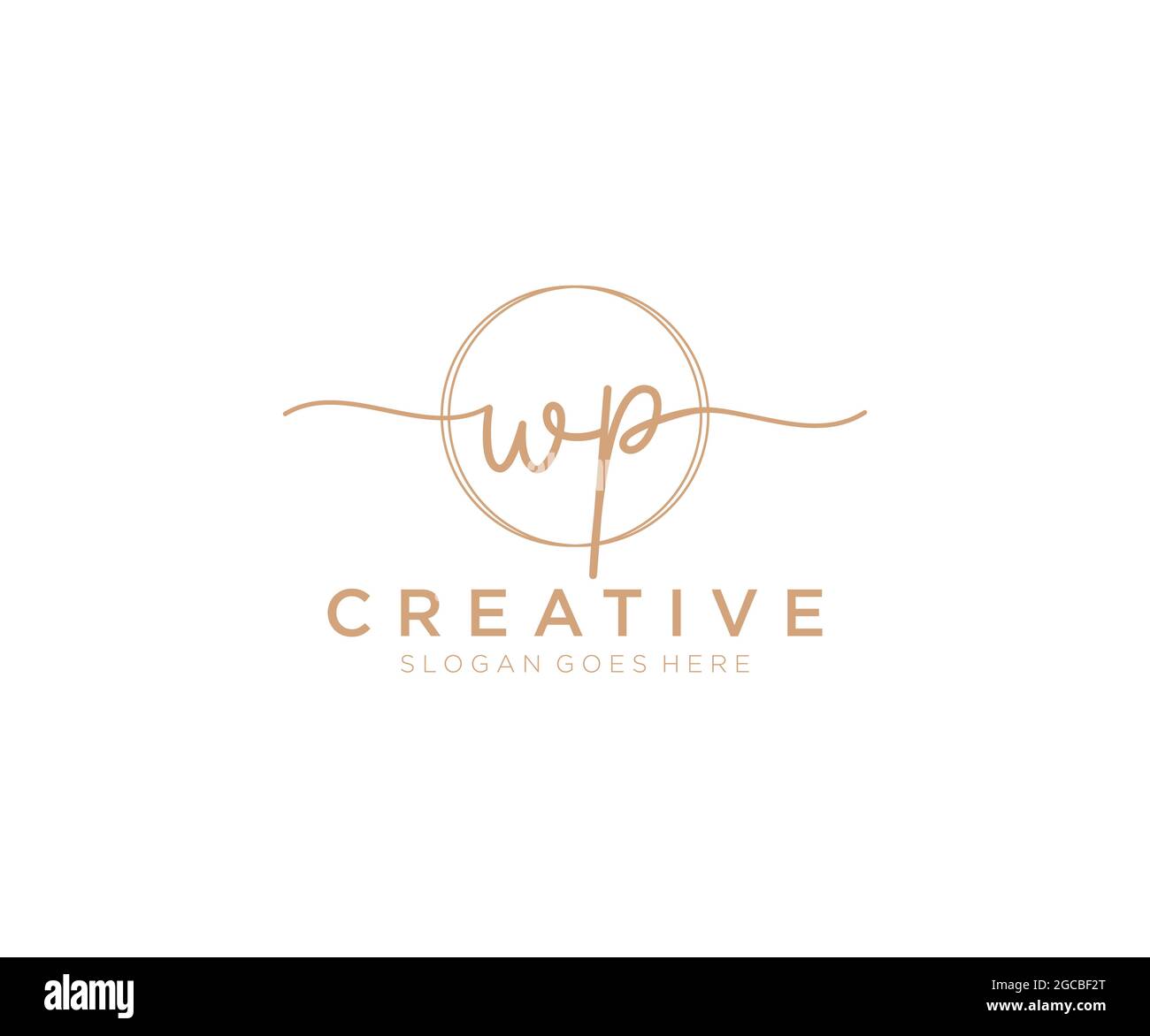 Wp minimal logo design Cut Out Stock Images & Pictures - Alamy