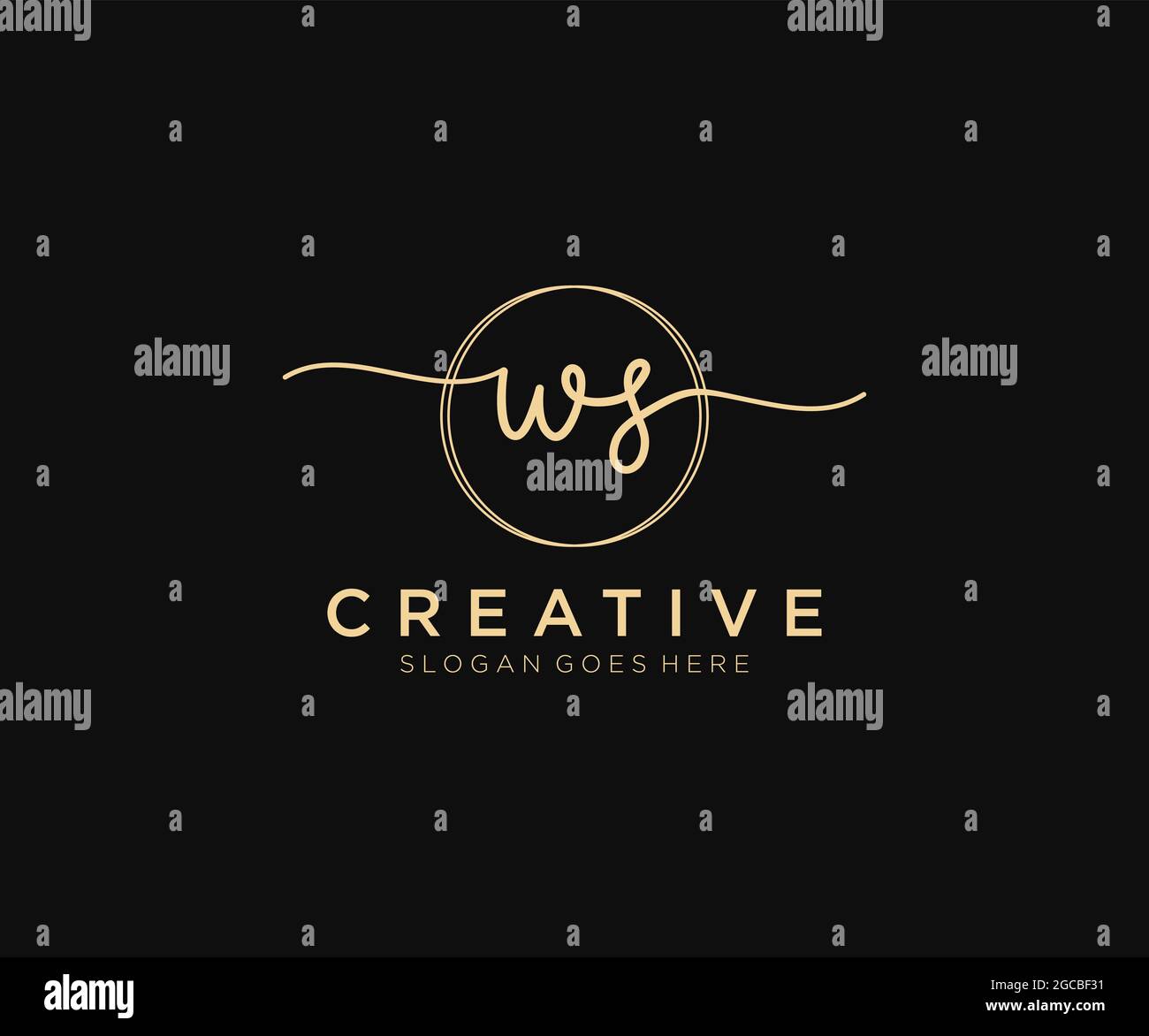WS Feminine logo beauty monogram and elegant logo design, handwriting ...