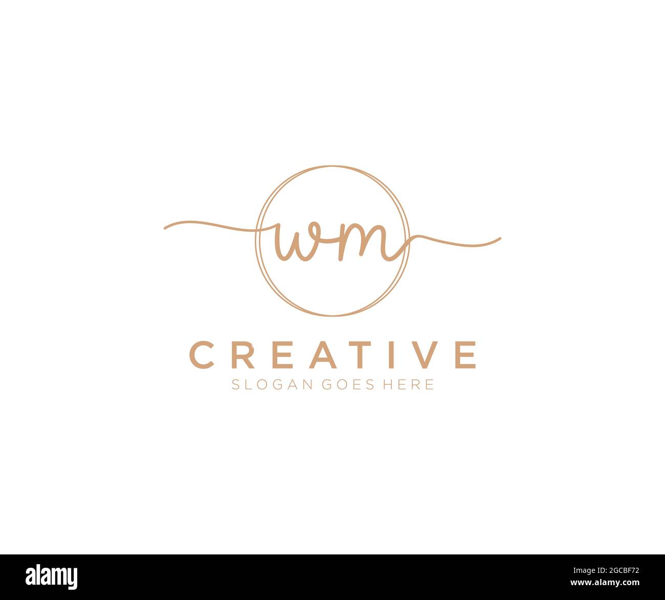 WM Feminine logo beauty monogram and elegant logo design, handwriting ...