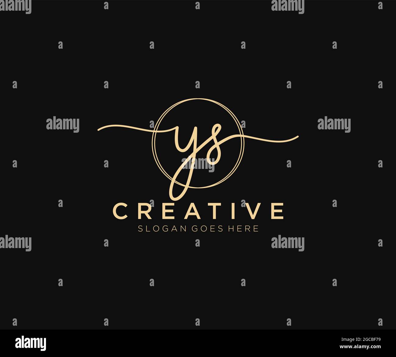 YS Feminine logo beauty monogram and elegant logo design, handwriting logo of initial signature ...