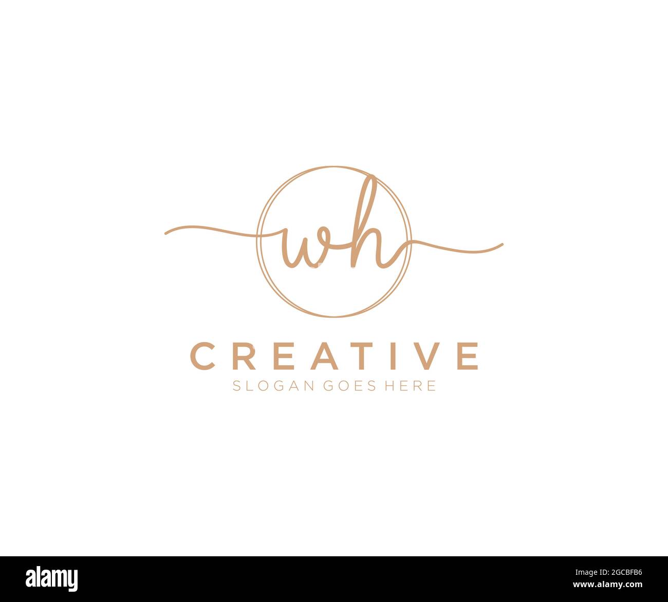 Wh minimal logo design Cut Out Stock Images & Pictures - Alamy