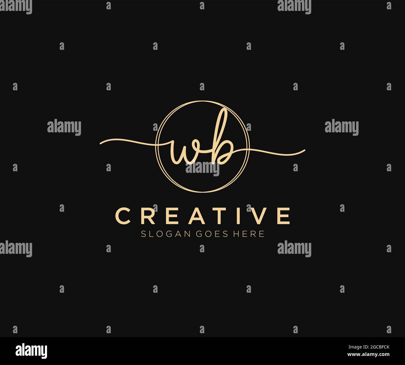 Wb initials logo Stock Vector Images - Alamy