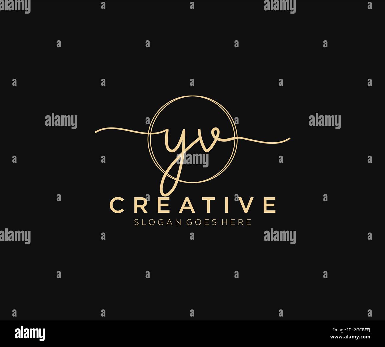 Yv minimal logo hi-res stock photography and images - Alamy