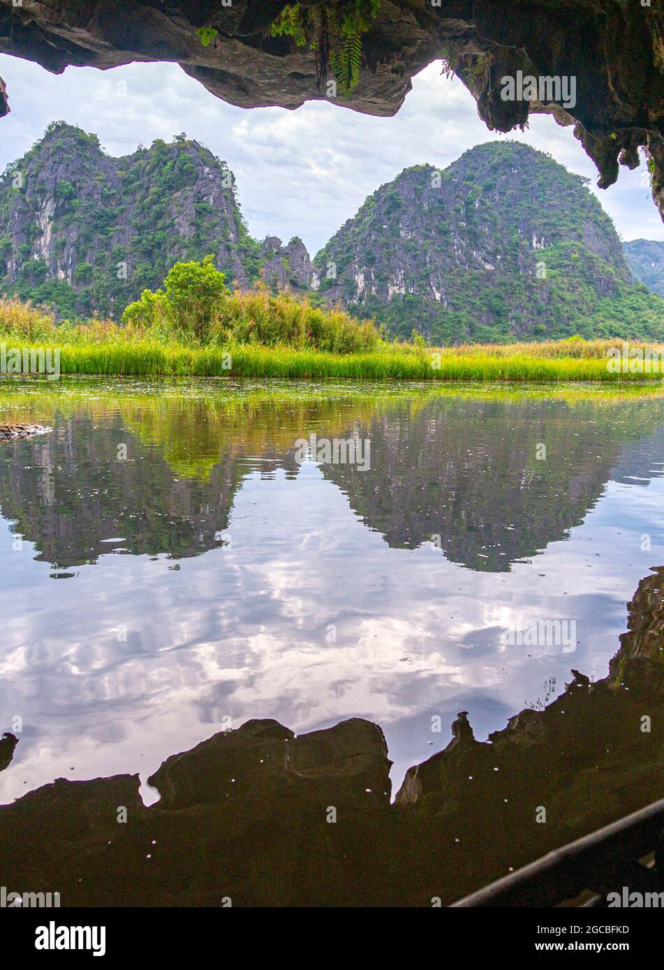 Nice Van Long landscape in Ninh Binh province northern Vietnam Stock ...