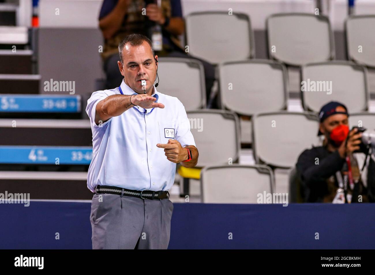TOKYO, JAPAN - AUGUST 8: referee Georgios Stavridis (GRE) during the ...