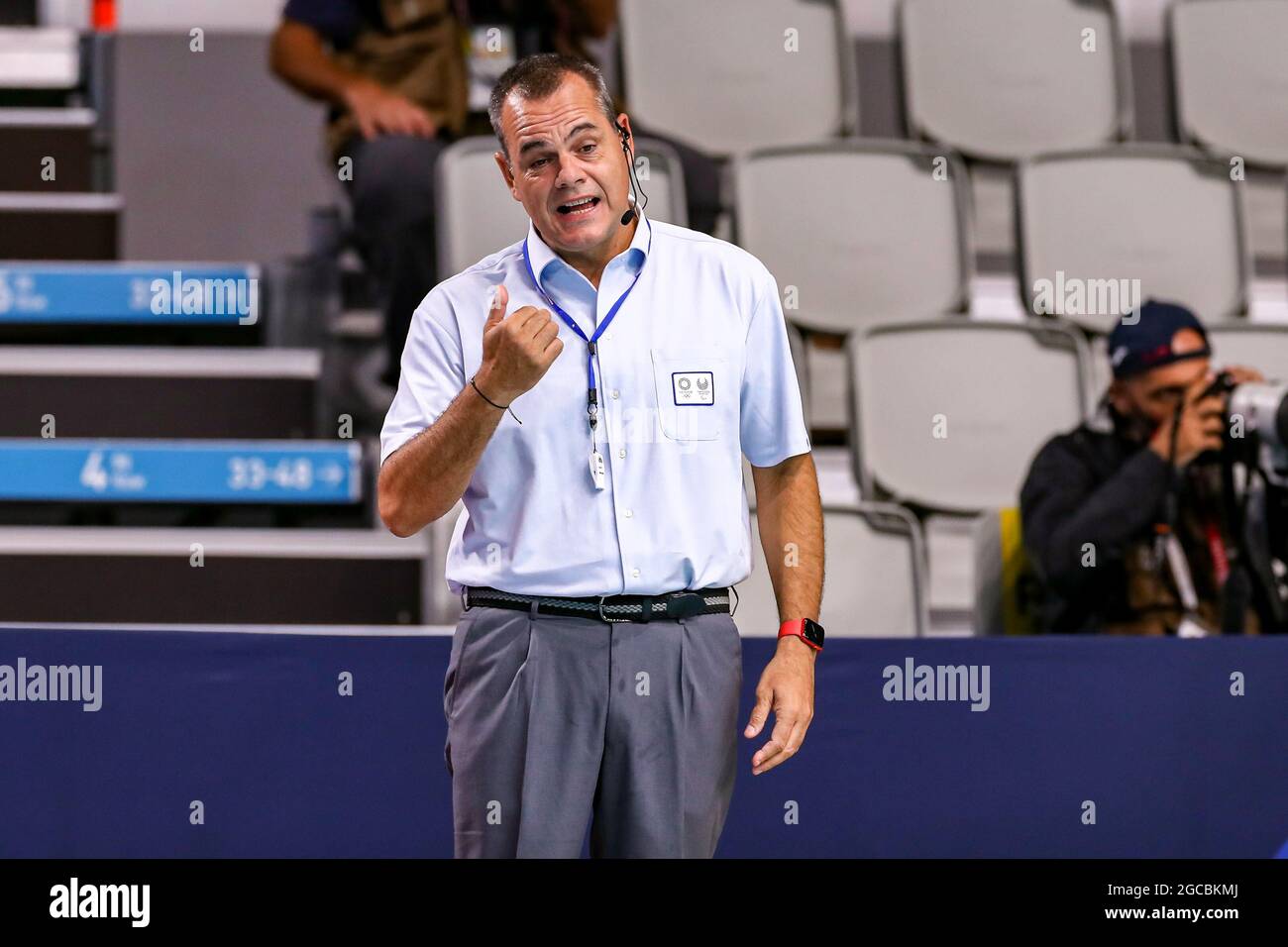 TOKYO, JAPAN - AUGUST 8: referee Georgios Stavridis (GRE) during the ...