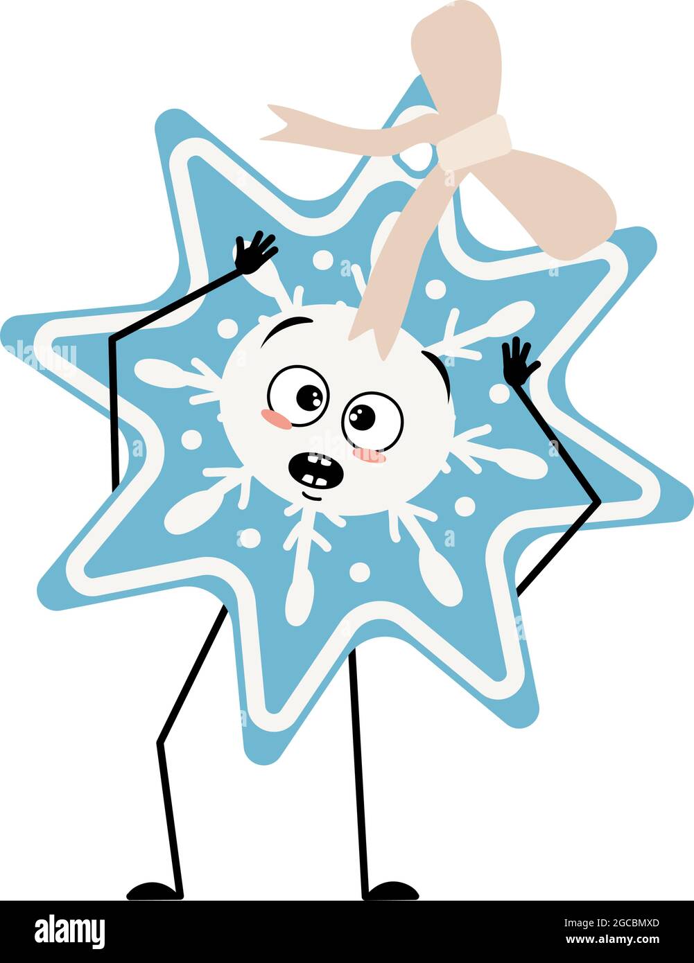 Snowflake Scared Face Emoji