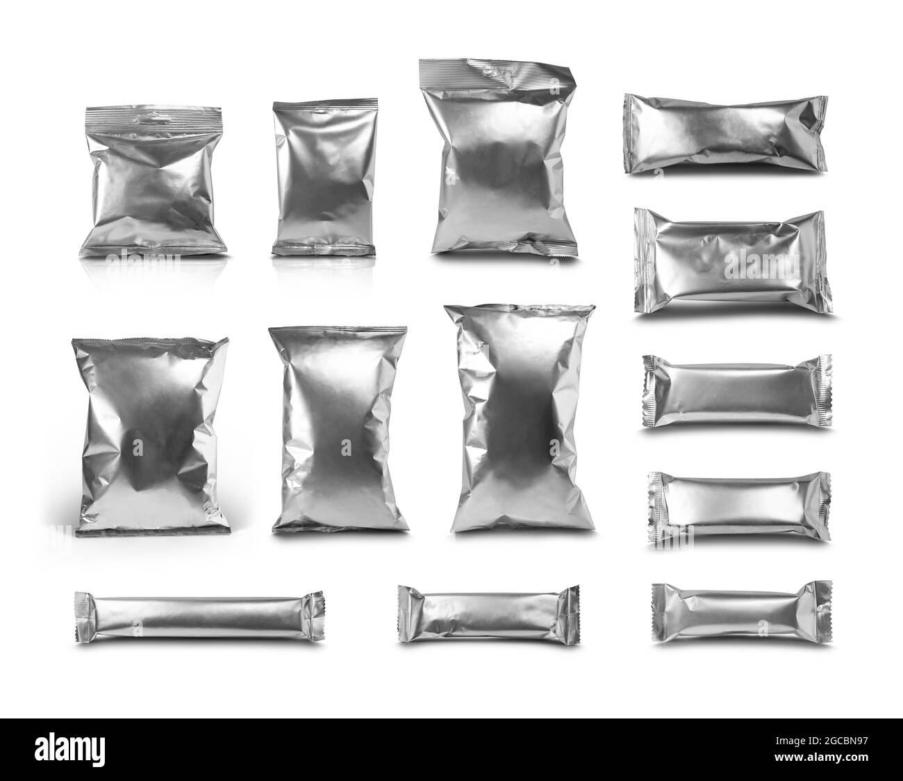 A set of clean foil packaging for design Stock Photo - Alamy