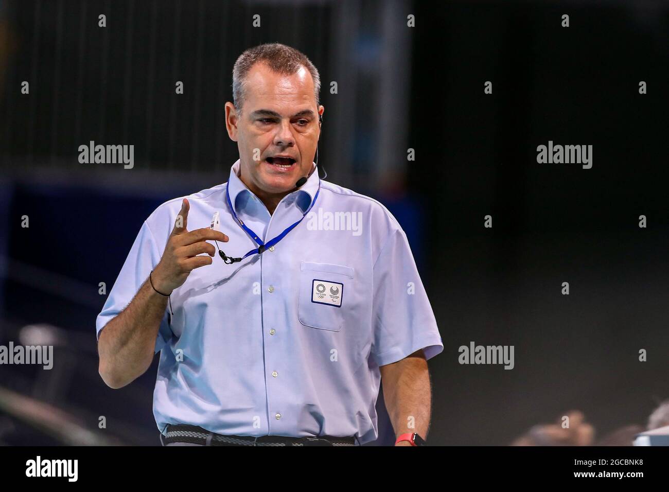 TOKYO, JAPAN - AUGUST 8: referee Georgios Stavridis (GRE) during the ...