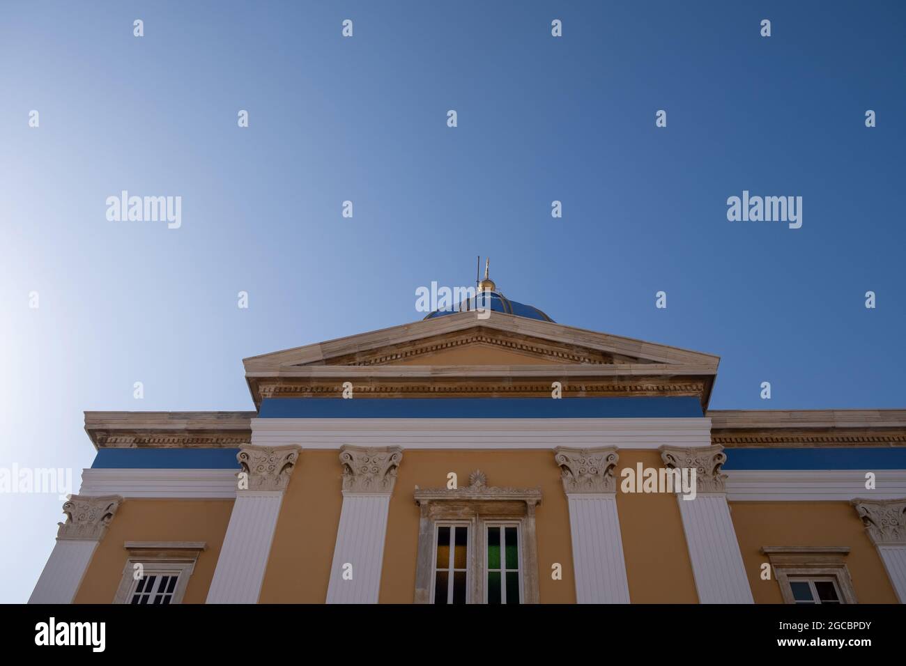 Agios Nikolaos Church at Ermoupolis Syros island, Cyclades Greece ...