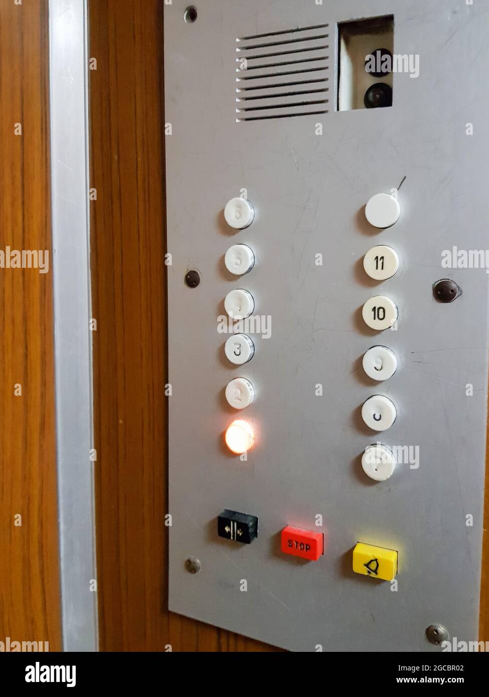 Old elevator control panel hi-res stock photography and images - Alamy