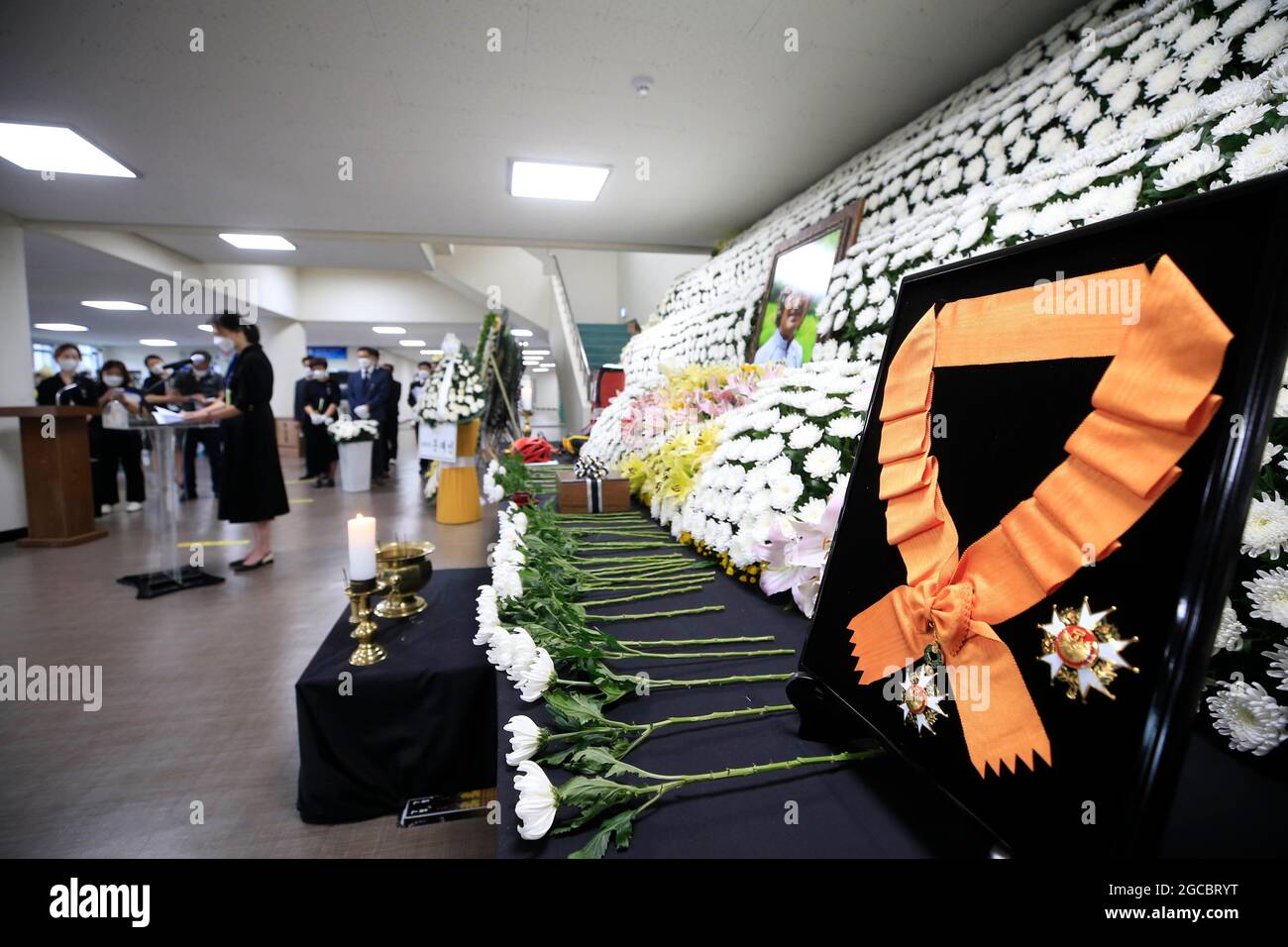 08th Aug, 2021. Funeral for mountaineer Kim Hong-bin A funeral is held ...