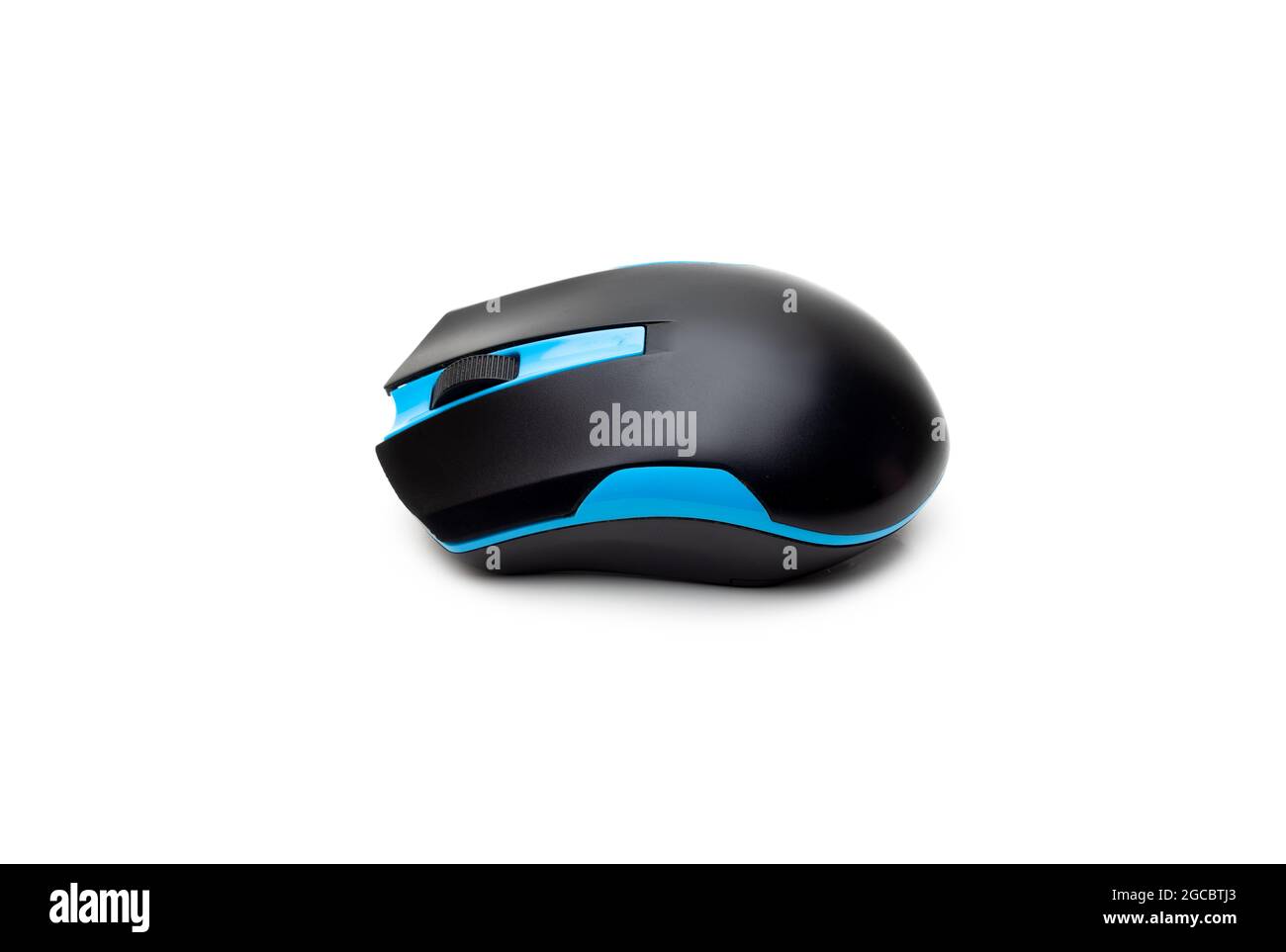 Wireless black usb portable mouse on isolated white background Stock ...