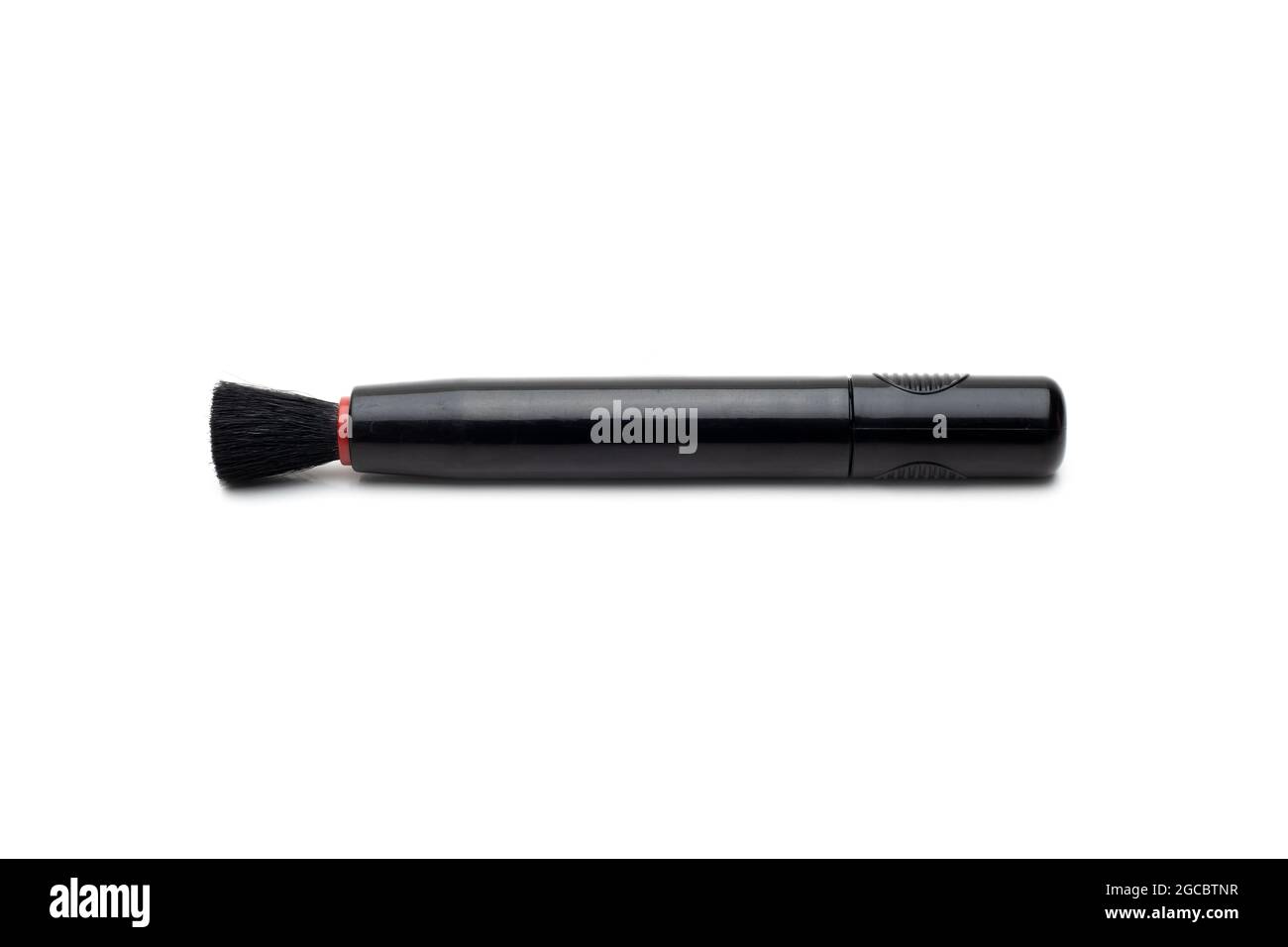 Camera and lens cleaning black brush on isolated white background Stock ...