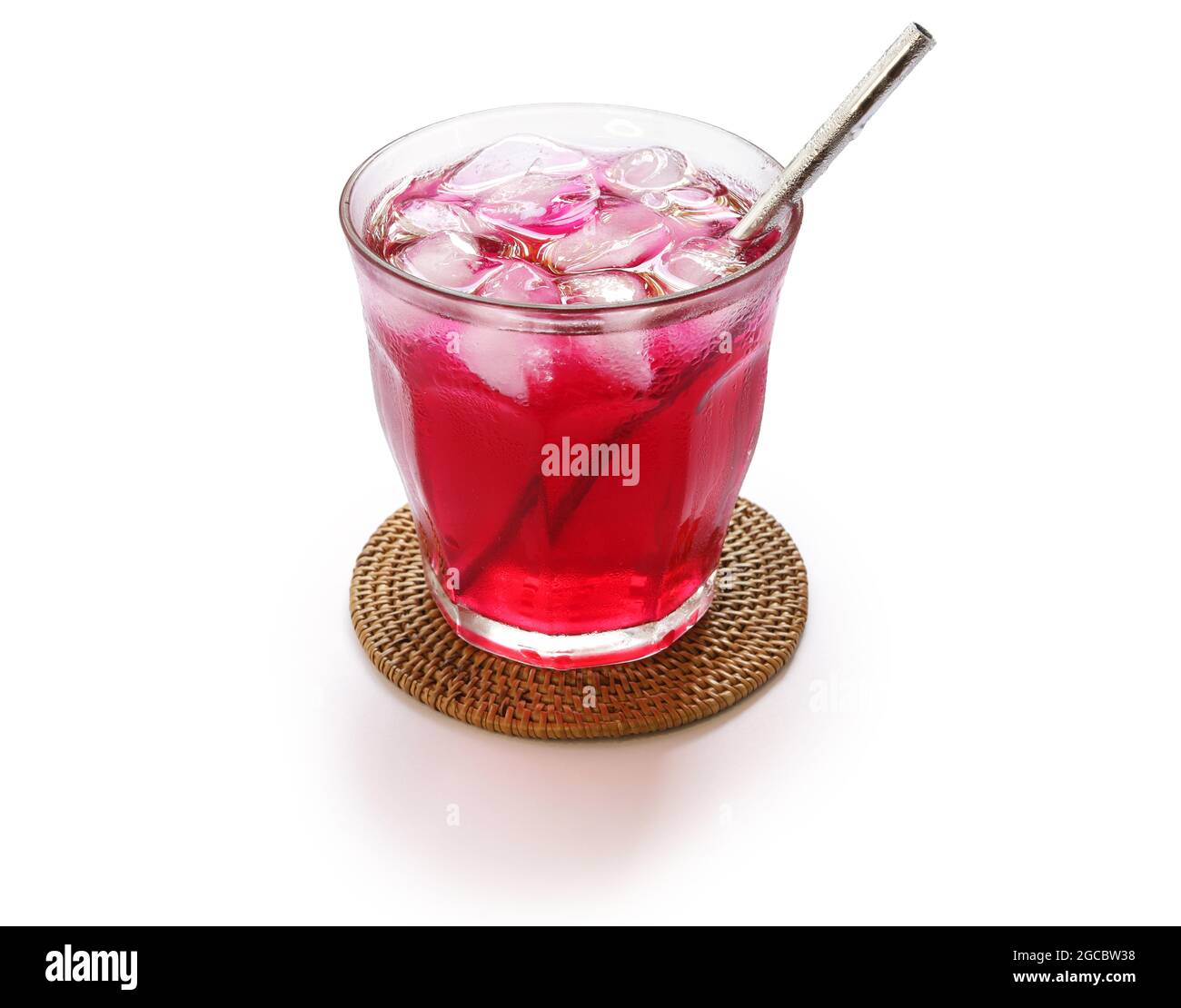 japanese red shiso juice isolated on white background Stock Photo - Alamy