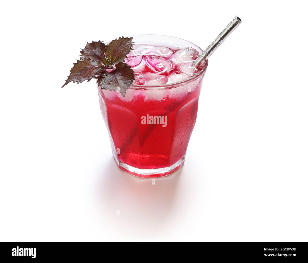 japanese red shiso juice isolated on white background Stock Photo - Alamy