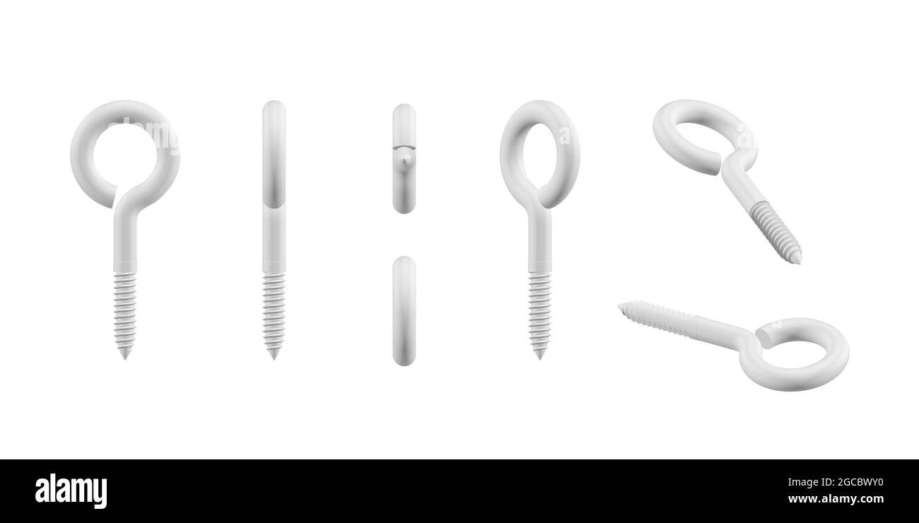 Eye screw mockup isolated on white background - 3d render Stock Photo ...