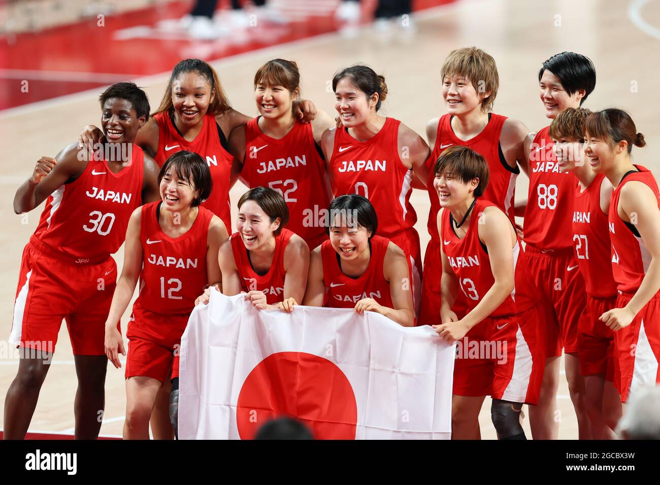 Saitama, Japan. 8th Aug, 2021. Japan women's team group (JPN ...