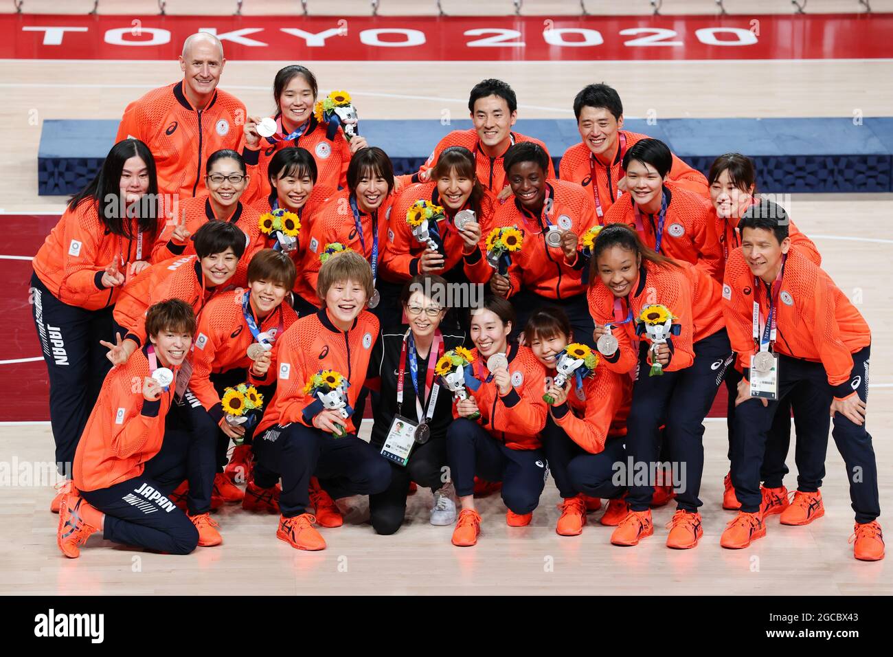Saitama, Japan. 8th Aug, 2021. Japan women's team group (JPN ...