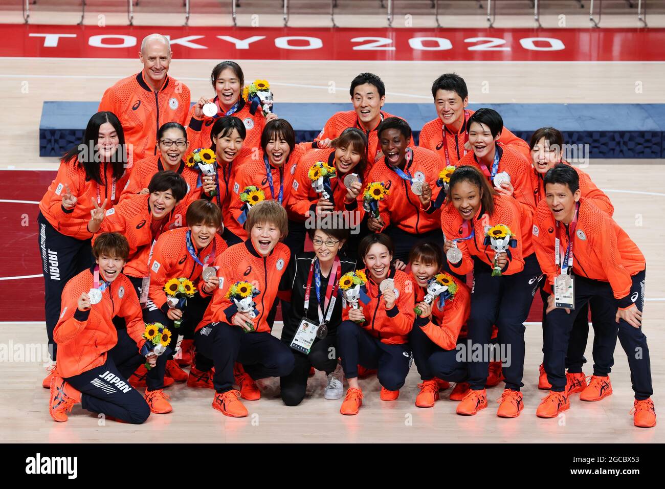 Saitama, Japan. 8th Aug, 2021. Japan women's team group (JPN ...