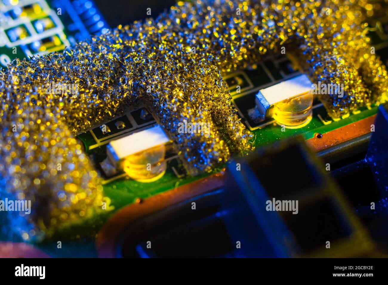 LEDs on an electronic circuit board close up Stock Photo - Alamy