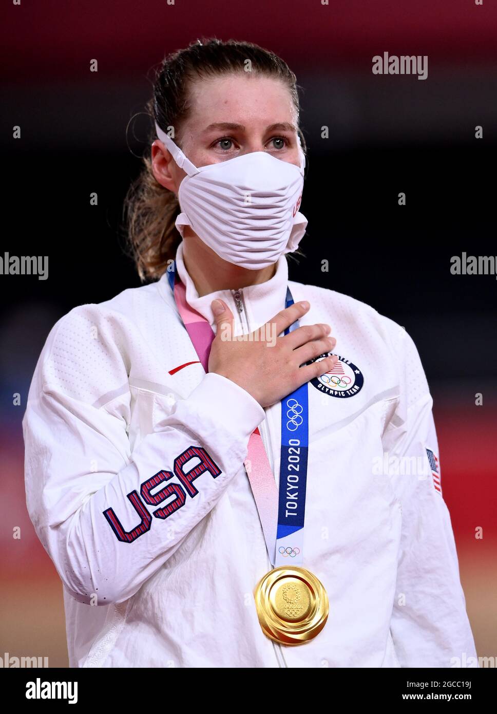 Izu, Japan. 8th Aug, 2021. Jennifer Valente of the United States poses ...