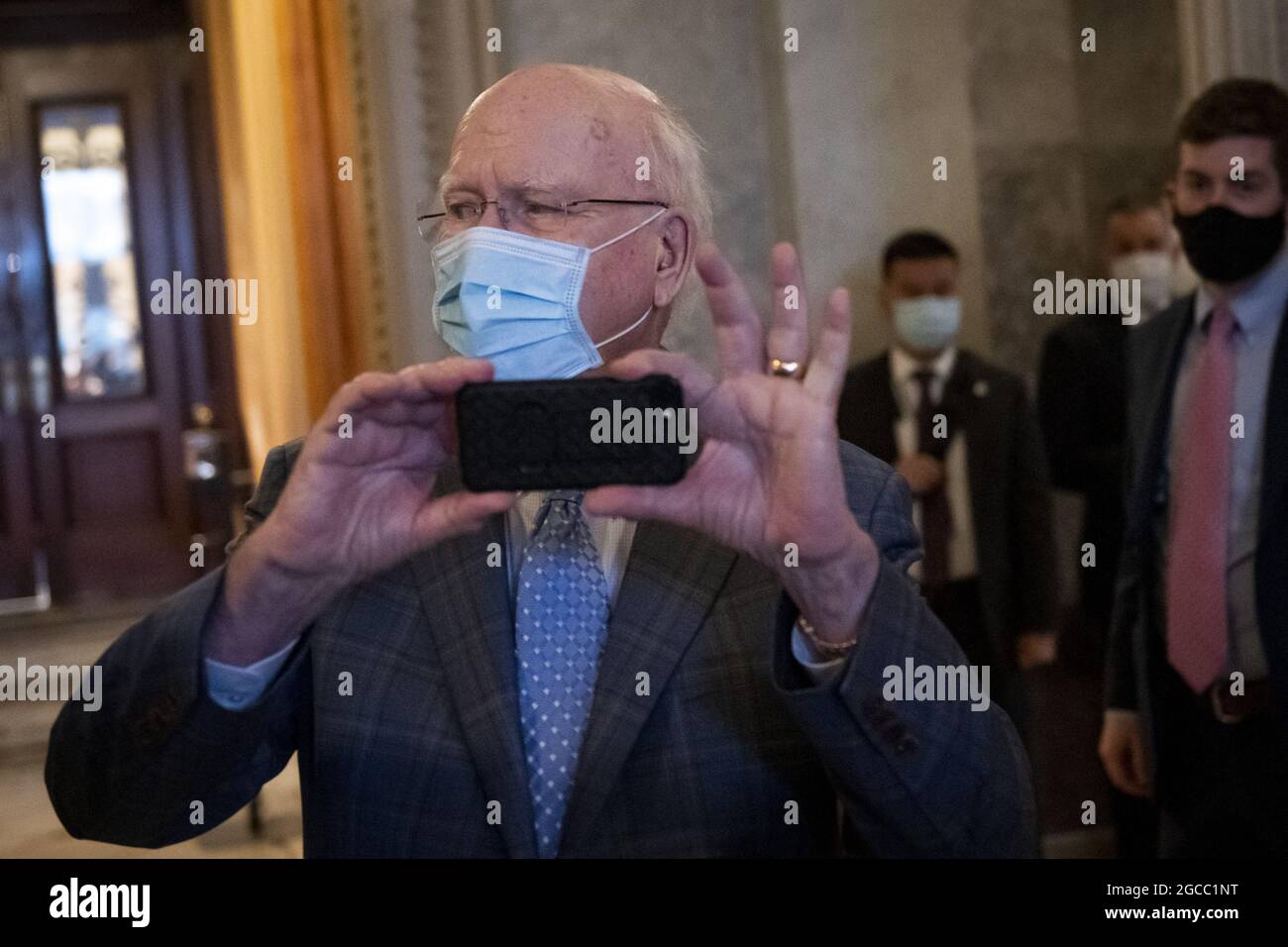 United States Senator Patrick Leahy (Democrat of Vermont) takes a ...