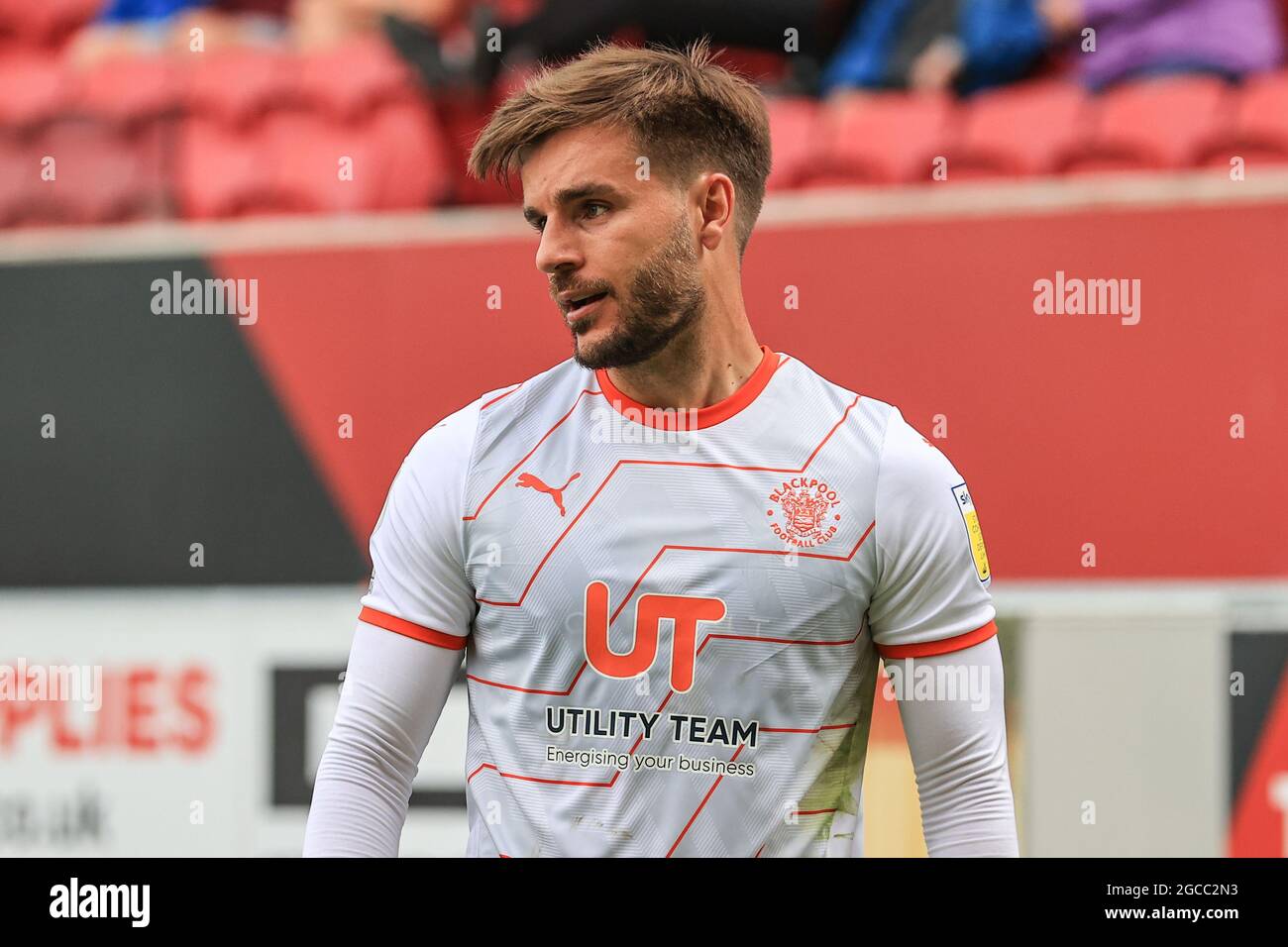 Luke Garbutt #29 of Blackpool during the game Stock Photo - Alamy