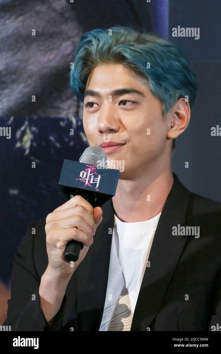 Actor Sung Jun attend their new film 'Villainess' premiere at theater ...