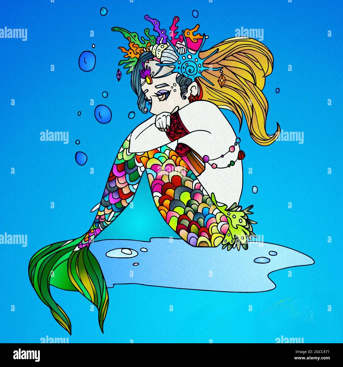 Sad mermaid hi-res stock photography and images - Alamy