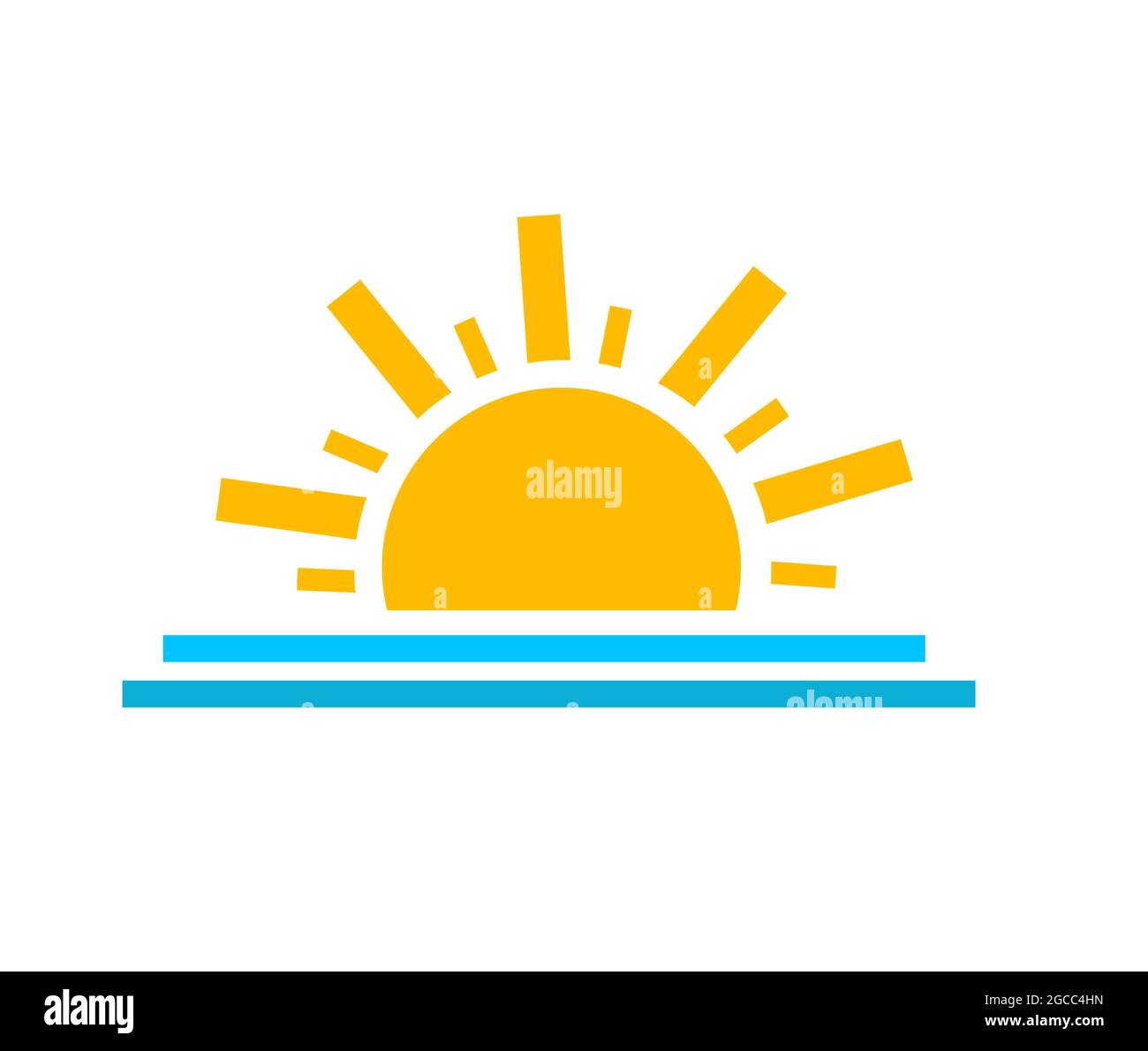 Vector illustration of sunrise sun Stock Vector Image & Art - Alamy
