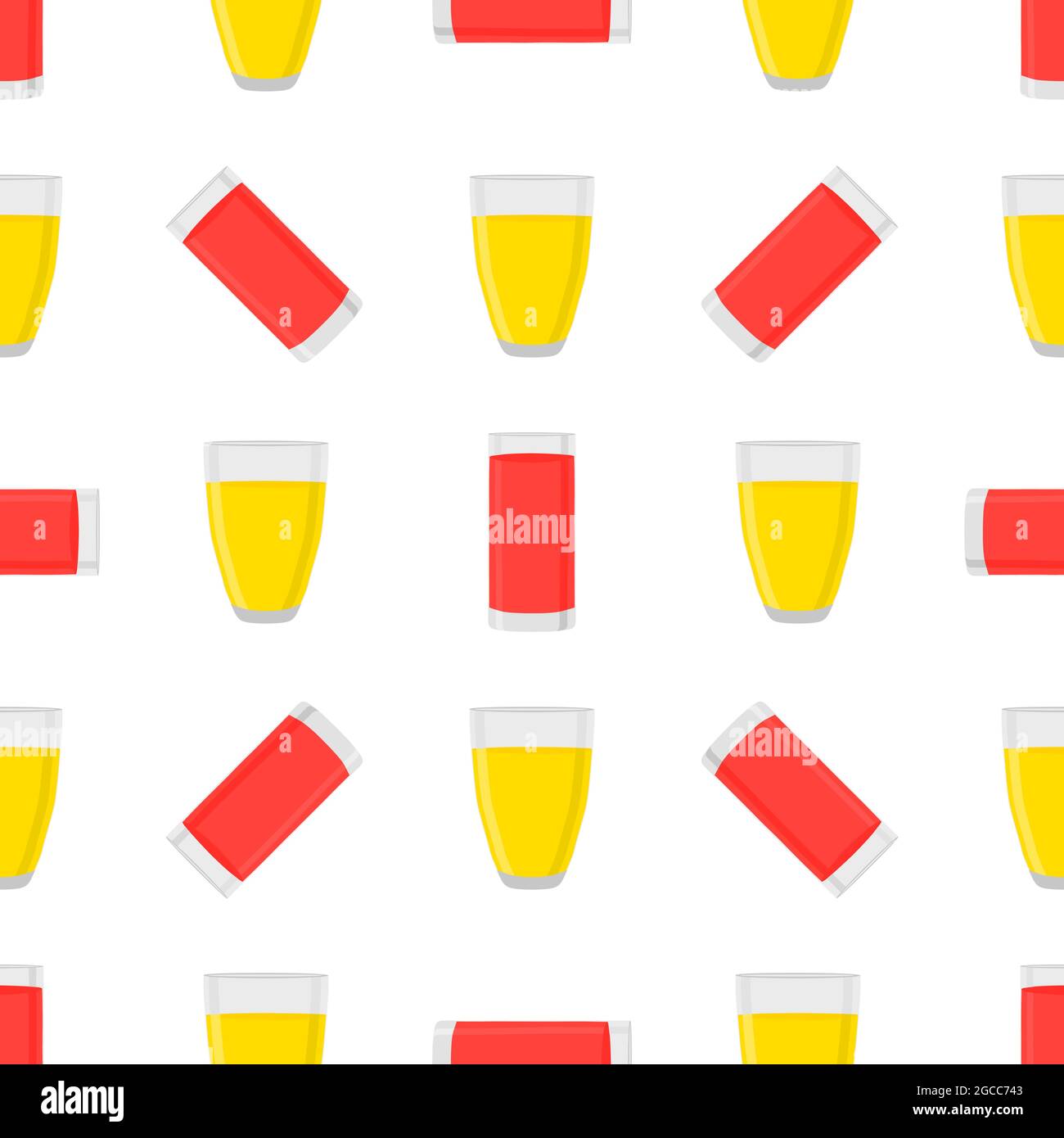 Illustration on theme big colored lemonade in glass cup for natural ...