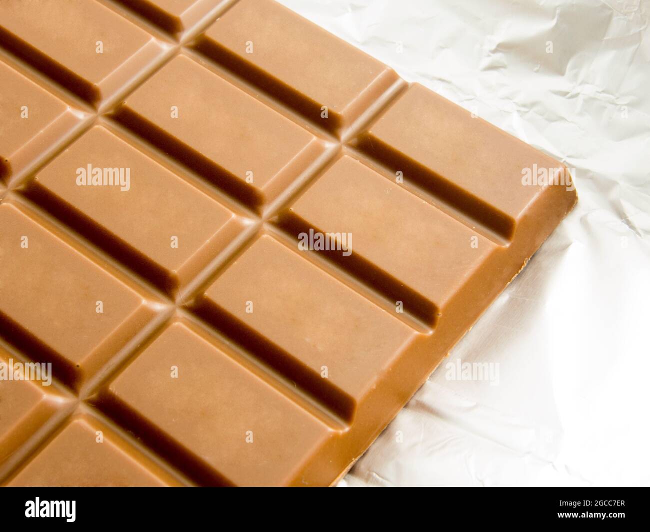 whole chocolate tablet top view Stock Photo - Alamy