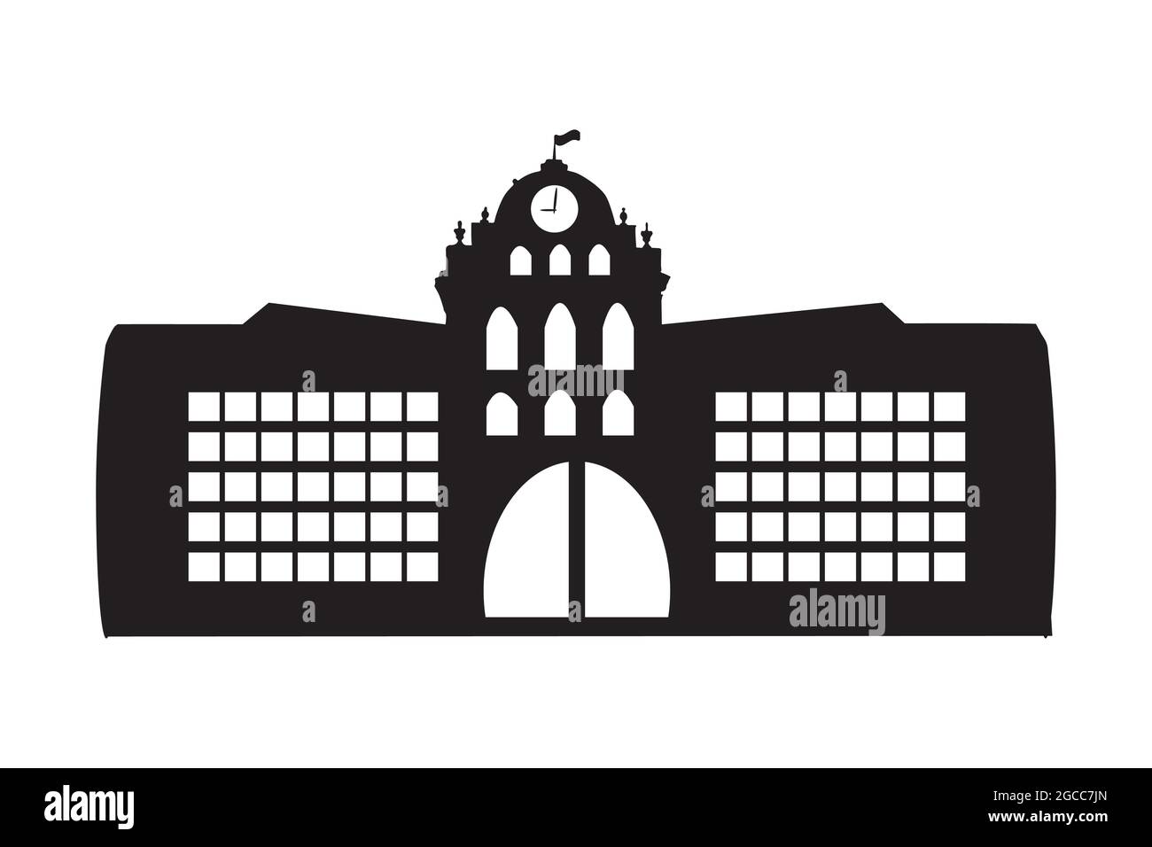 School icon isolated on white background. University pictogram. School ...