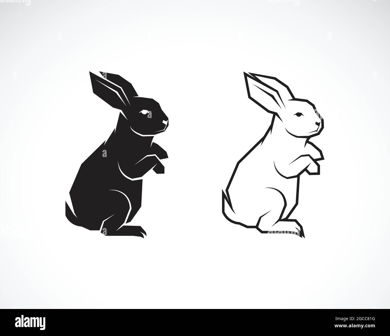 Vector of rabbit design on white background. Wild Animals. Easy ...