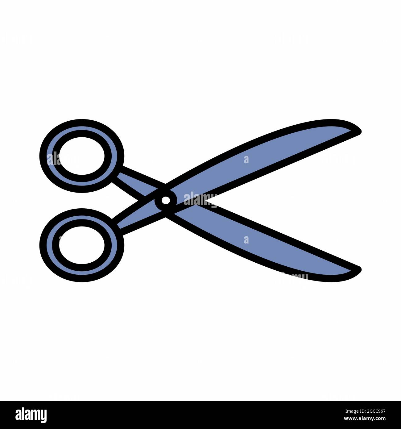 Icon Vector of Scissors - Dark Blue Style - simple illustration ...