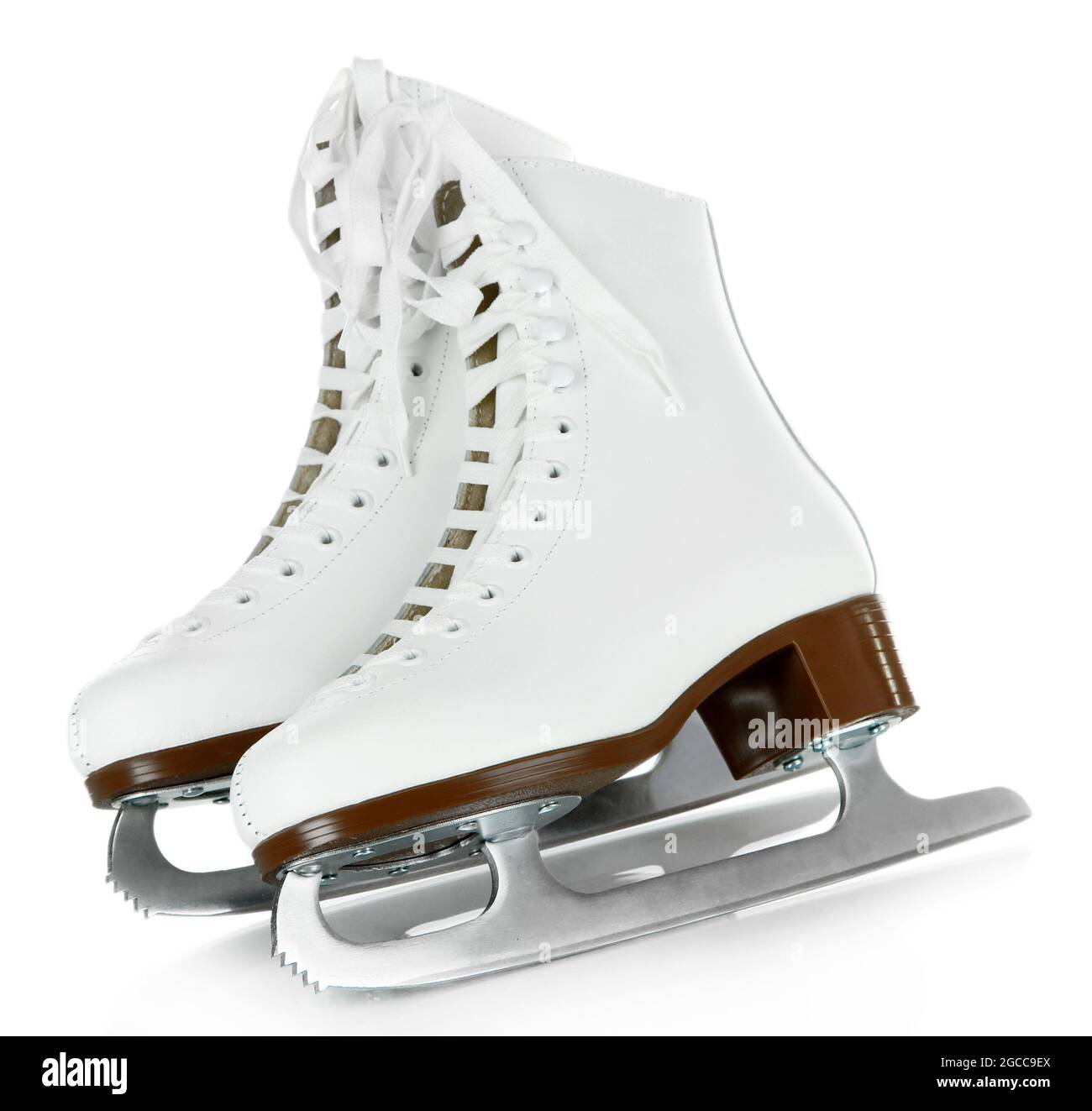 Figure skates isolated on white Stock Photo - Alamy