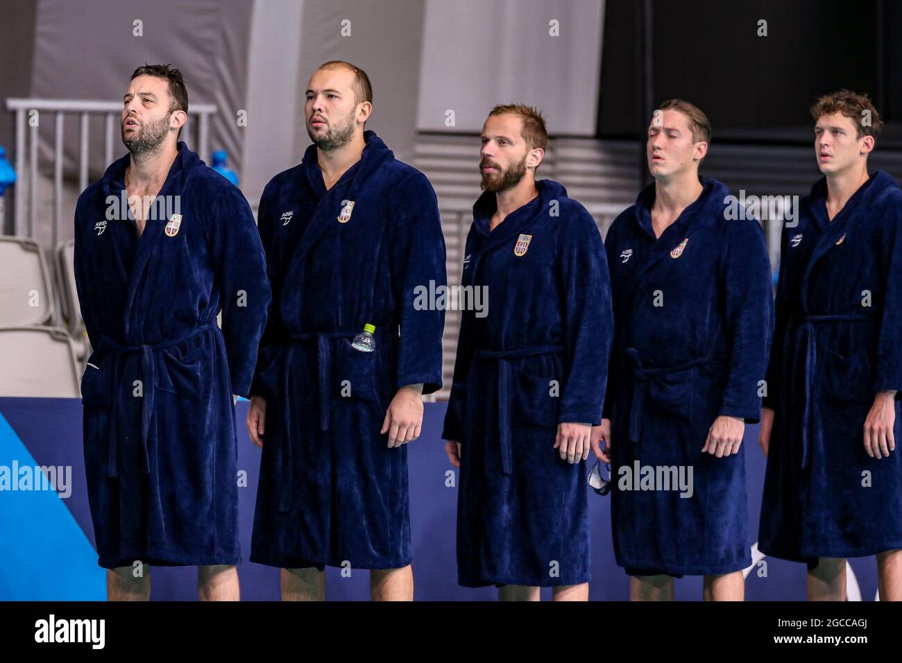 TOKYO, JAPAN - AUGUST 8: Filip Filipovic of Serbia, Dusan Mandic of ...