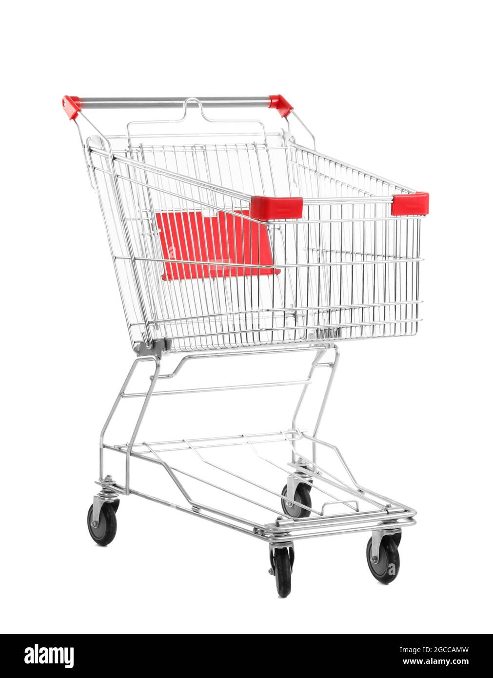 Shopping cart, isolated on white Stock Photo - Alamy