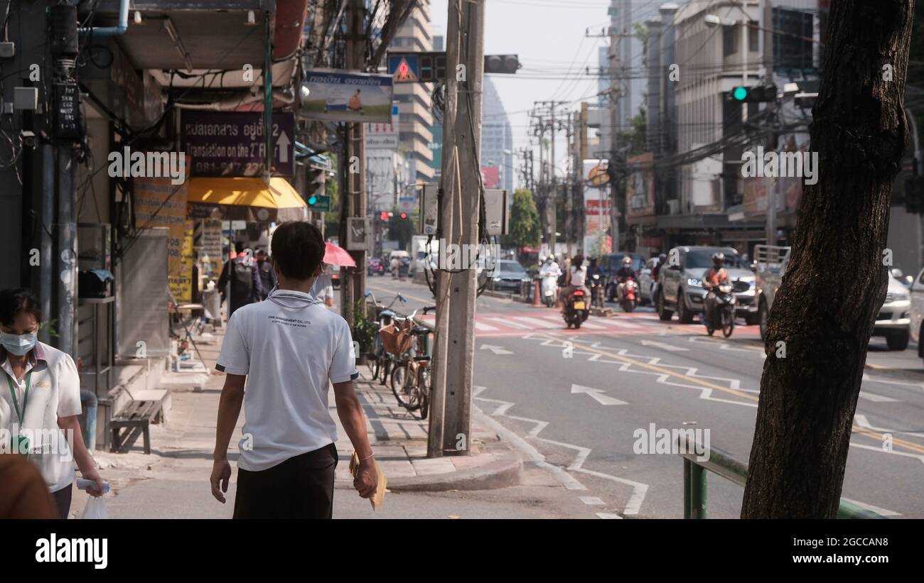 Asoke Road (Sukhumvit Soi 21) Intercity Bangkok Thailand Stock Photo ...