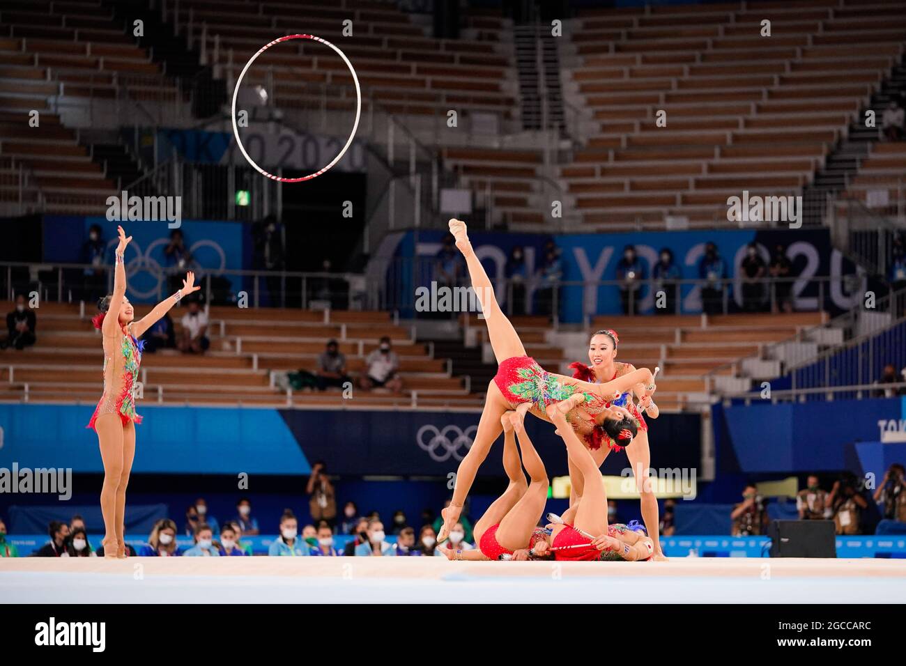 Tokyo, Japan. 8th Aug, 2021. Japan Team Group (JPN) Rhythmic Gymnastics ...